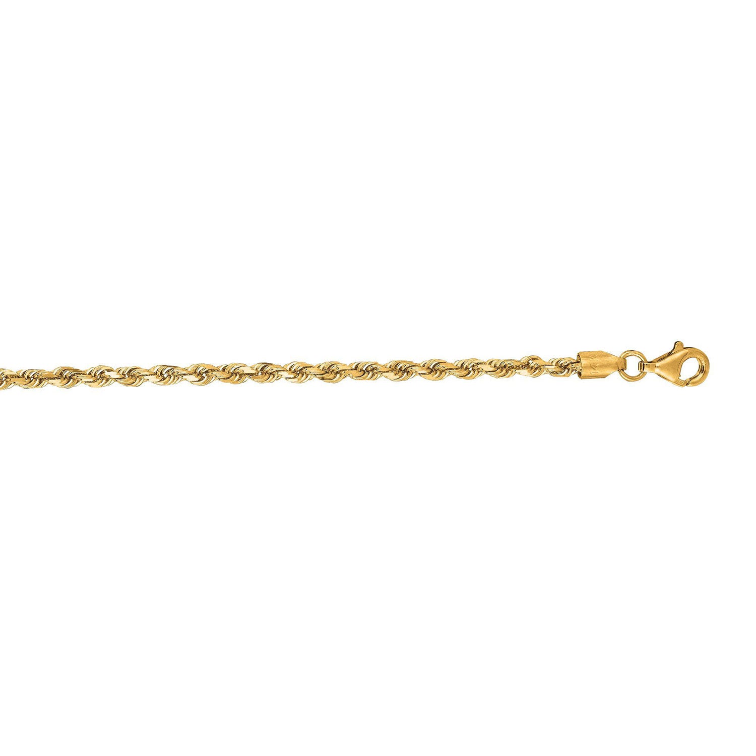 14K Yellow Gold 2.75MM 22 Inch Rope Chain – Bella Cosa Jewelers